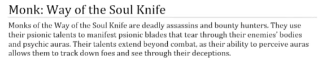 Soul Knife (Monk) – ThinkDM