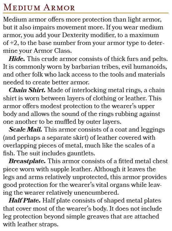 Non-Metal Druid Armor – ThinkDM