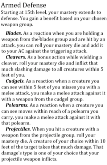 Weapon Master (Fighter) – ThinkDM