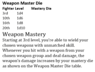 Weapon Master (Fighter) – ThinkDM