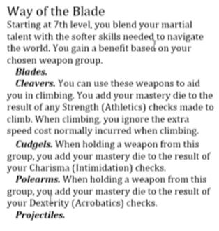 Weapon Master (Fighter) – ThinkDM