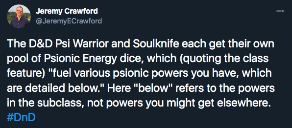 Psionic Energy Dice – ThinkDM